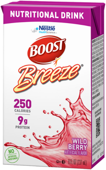 BOOST Breeze®, Wild Berry, 8 fl oz carton - Direct Patient Nutrition